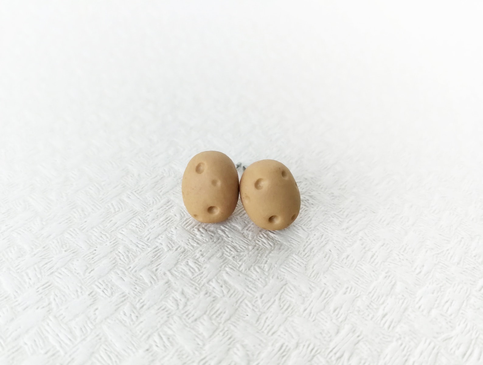 Potato Earrings Vegan Studs Mini Food Earrings Vegetarian - Etsy