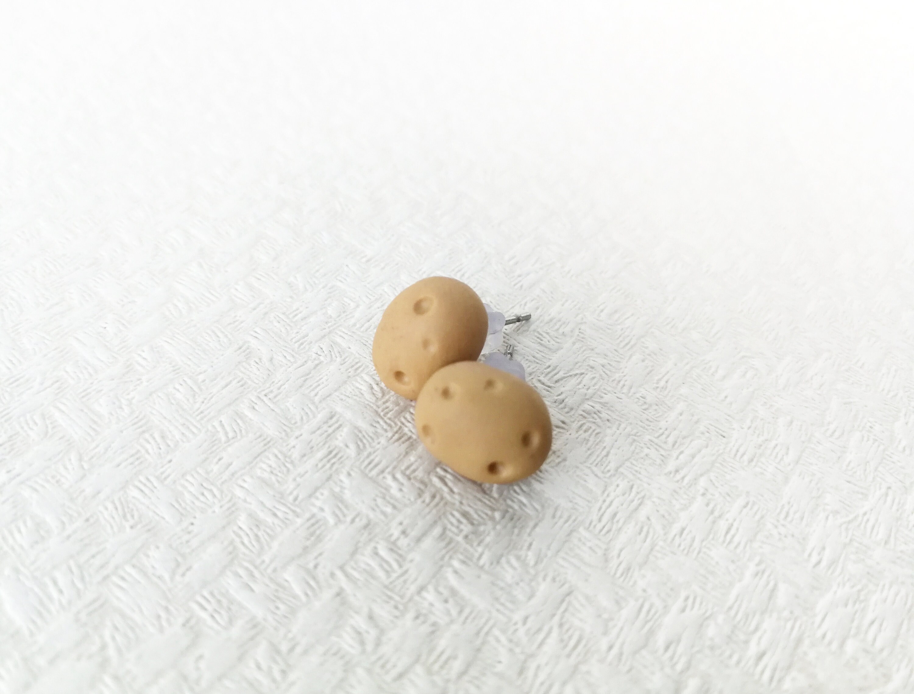 Potato Earrings Vegan Studs Mini Food Earrings Vegetarian - Etsy