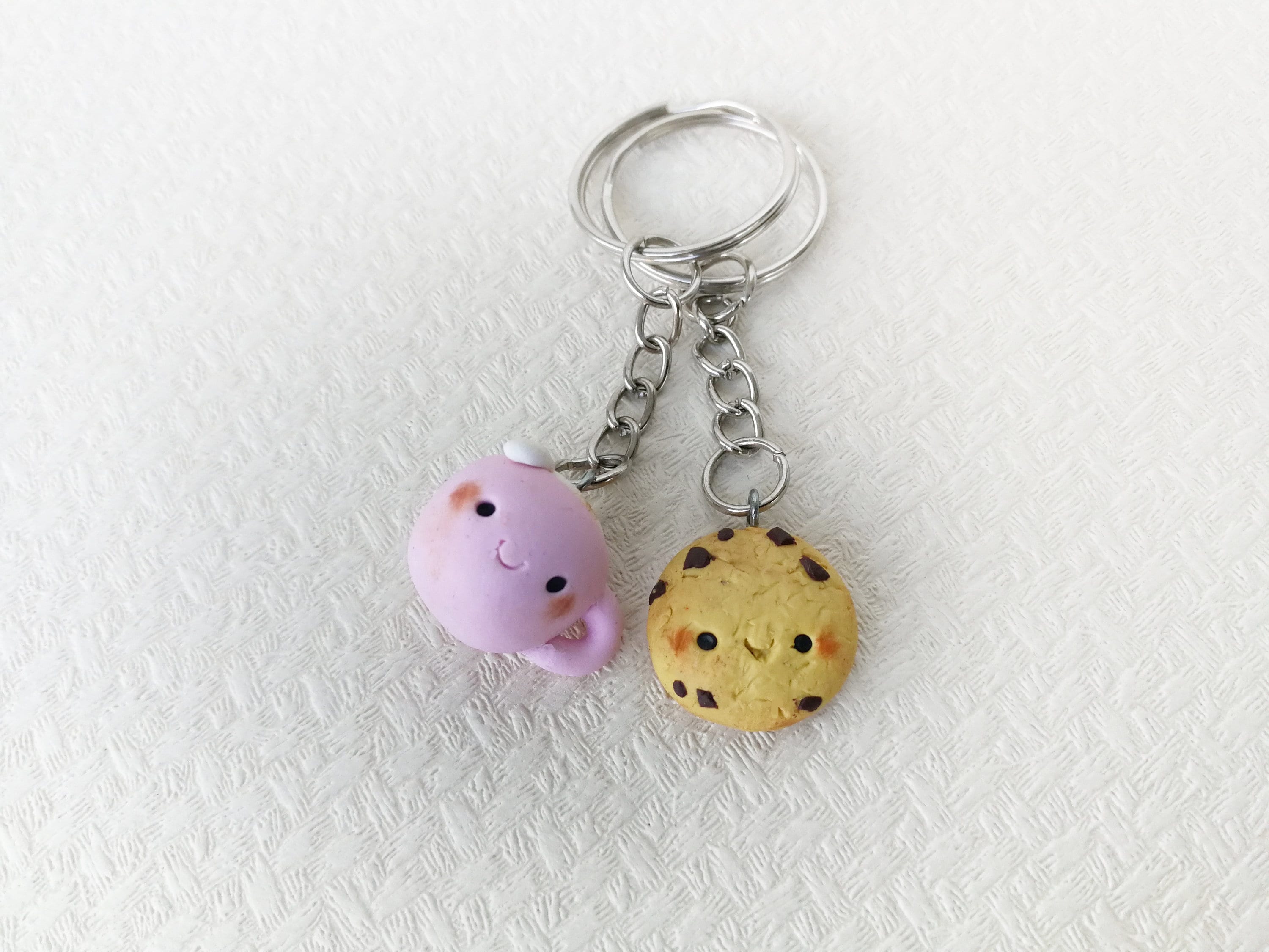 Kawaii Mini Food keychains Best Friend gifts Set of two | Etsy