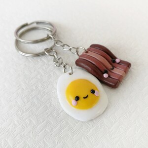 Bacon and Egg Keychain Best Friend Gift BFF Keychains Kawaii Food ...