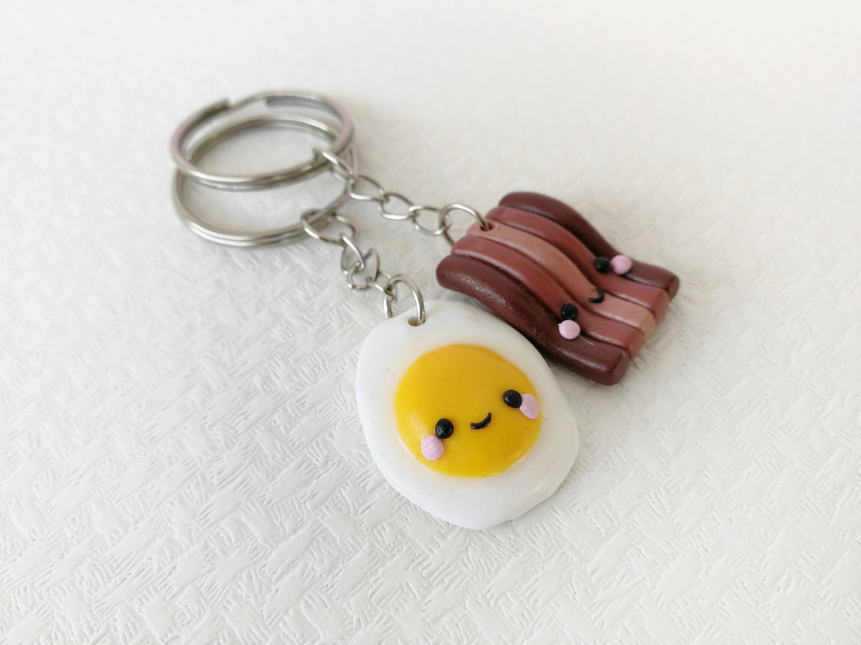 Bacon and Egg Keychain Best Friend Gift BFF Keychains Kawaii | Etsy