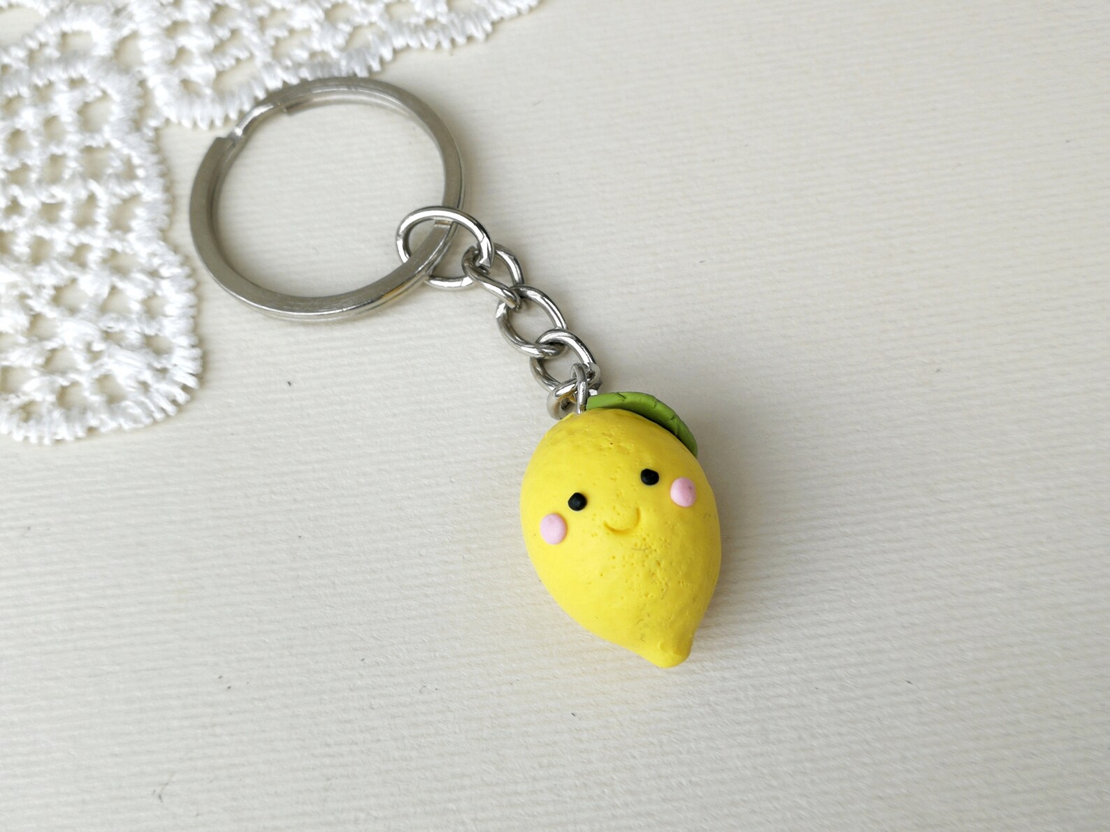 Orange Lemon Keychain Kawaii Fruit Gift for Best Friend BFF Key Chain ...