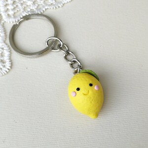Orange Lemon Keychain Kawaii Fruit Gift for Best Friend BFF Key Chain ...
