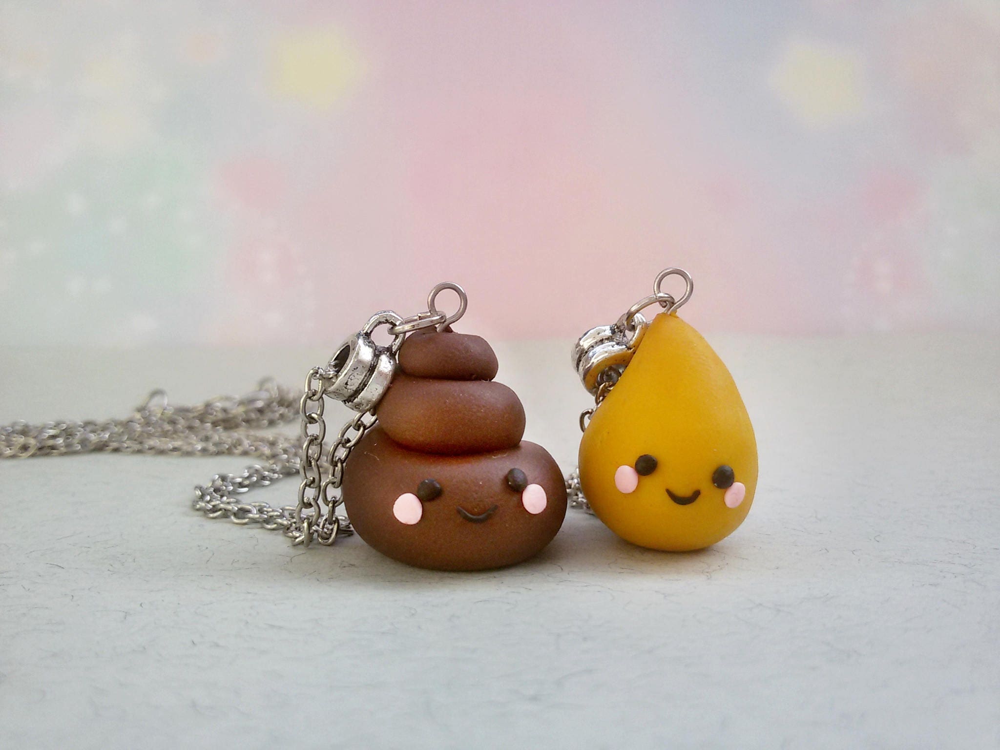 Poop and Pee Keychain BFF Gift Best Friend Keychains Kawaii | Etsy
