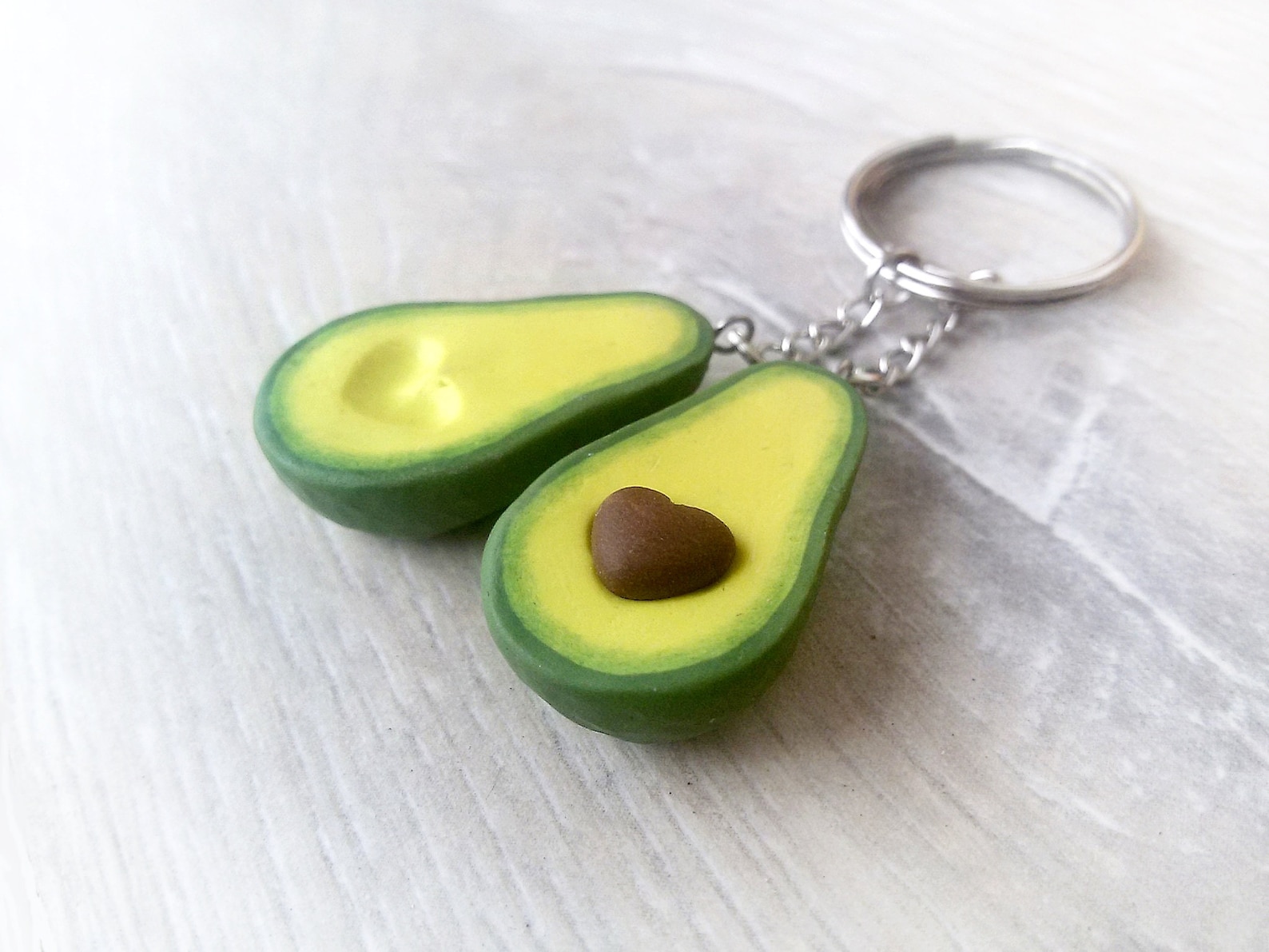 Avocado Keychain for Two BFF Keychains Friendship Gift for | Etsy