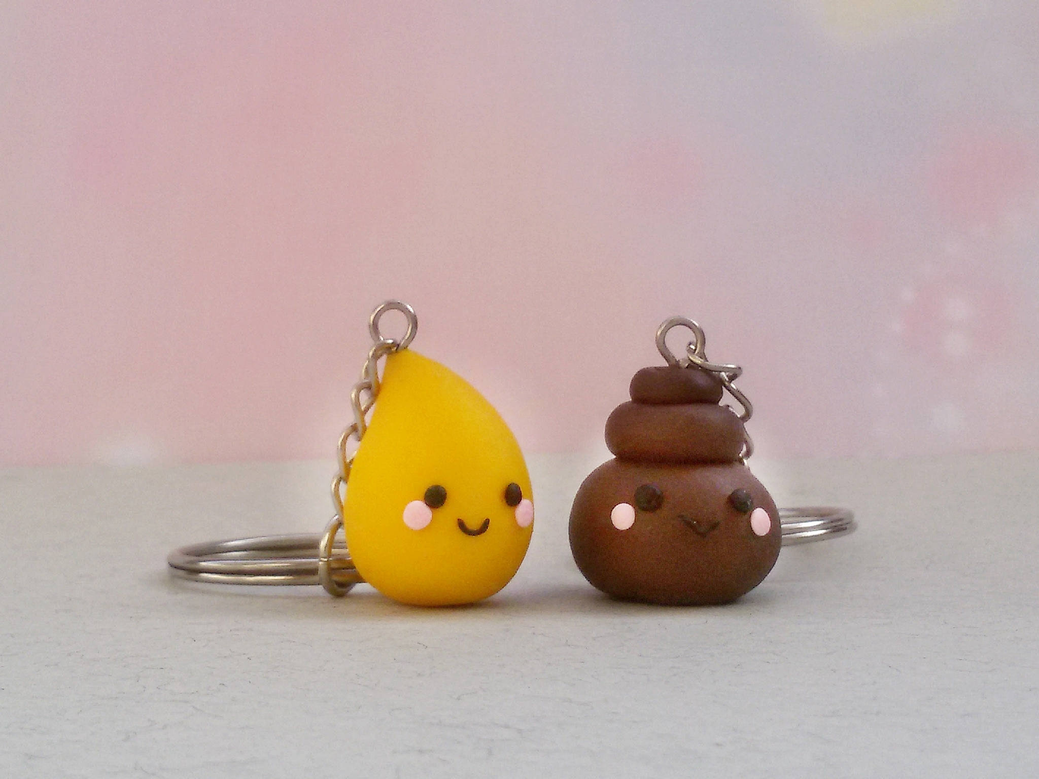 Poop and Pee Keychain BFF Gift Best Friend Keychains Kawaii | Etsy