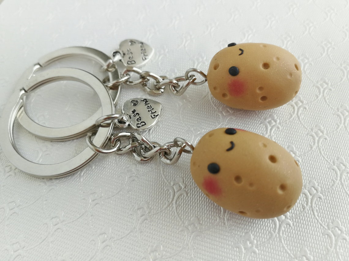 Best Spuddies Keychains BFF Gift for Friend Potato Keychain Best Friend ...