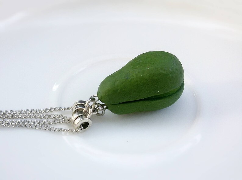 BFF necklace for 2 Green Avocado Charm Friendship necklace | Etsy