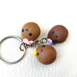 Coconut Keychain Kawaii BFF Keychains Valentine's Gift for Girlfriend ...