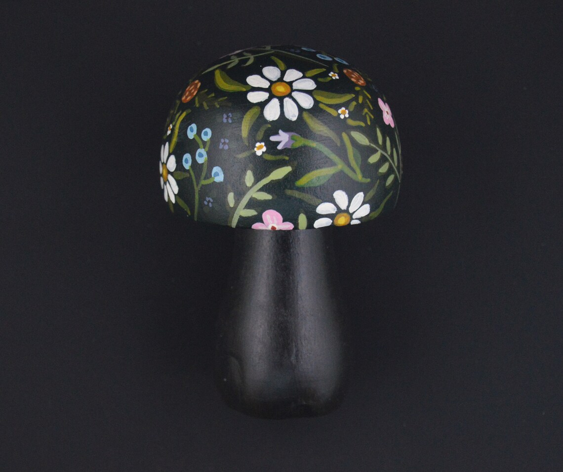 Hand Painted Wooden Mushroom Botanical Theme Mushroom Mushroom Decor - Etsy