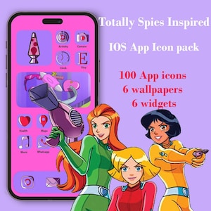 100 Totally Spies Pink Ios App Icons | JPEG Icons | Screen Icons - Etsy