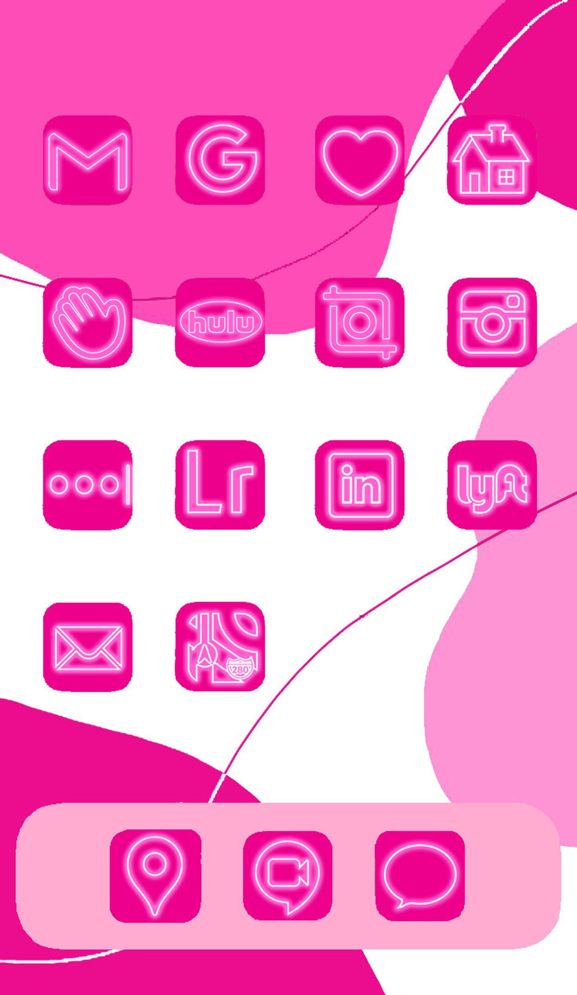 100 Neon Barbie Pink Ios App Icons JPEG Icons Screen Icons - Etsy