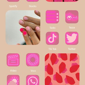 46 Light Pink Neon Ios 14 App Icons | Highlight Icons | JPEG Icons ...