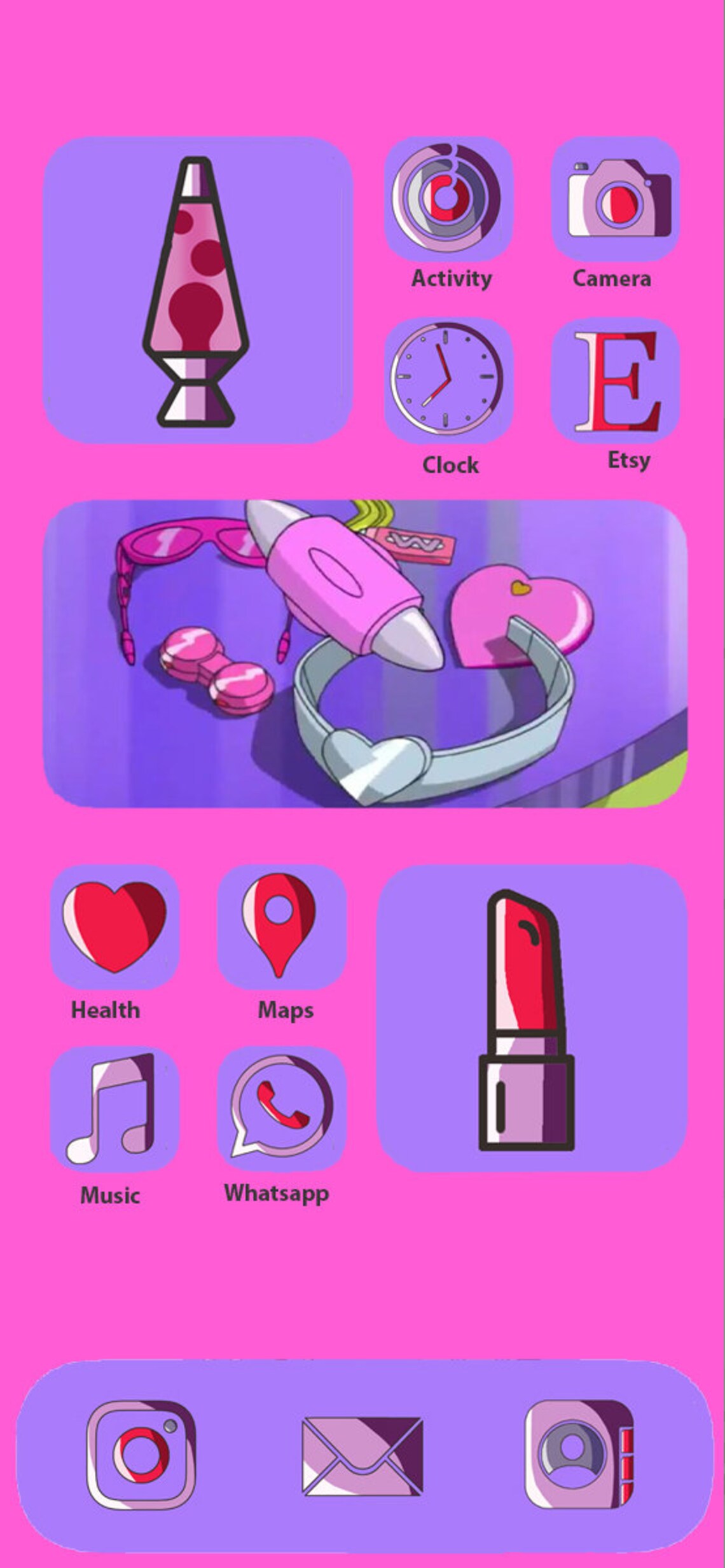 100 Totally Spies Pink Ios App Icons | JPEG Icons | Screen Icons - Etsy