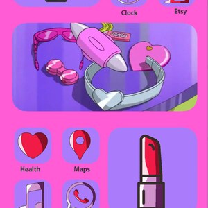100 Totally Spies Pink Ios App Icons | JPEG Icons | Screen Icons - Etsy