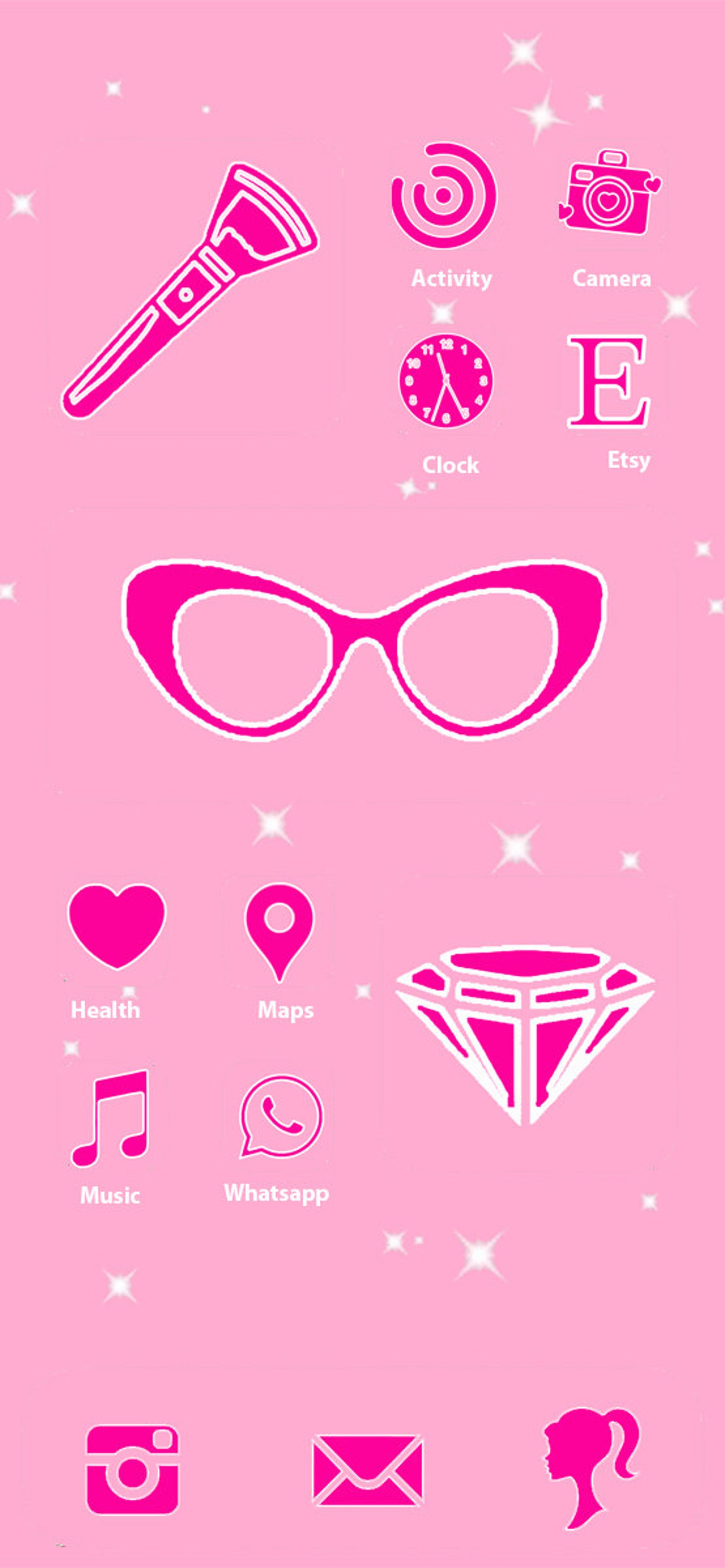 100 Barbiecore Pink Ios App Icons JPEG Icons Screen Icons - Etsy