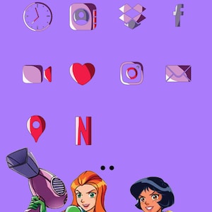 100 Totally Spies Pink Ios App Icons | JPEG Icons | Screen Icons - Etsy