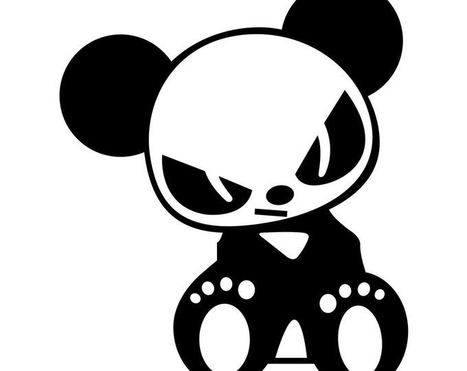 Evil Panda Bear Kawaii Vinyl Decal Sticker - Etsy