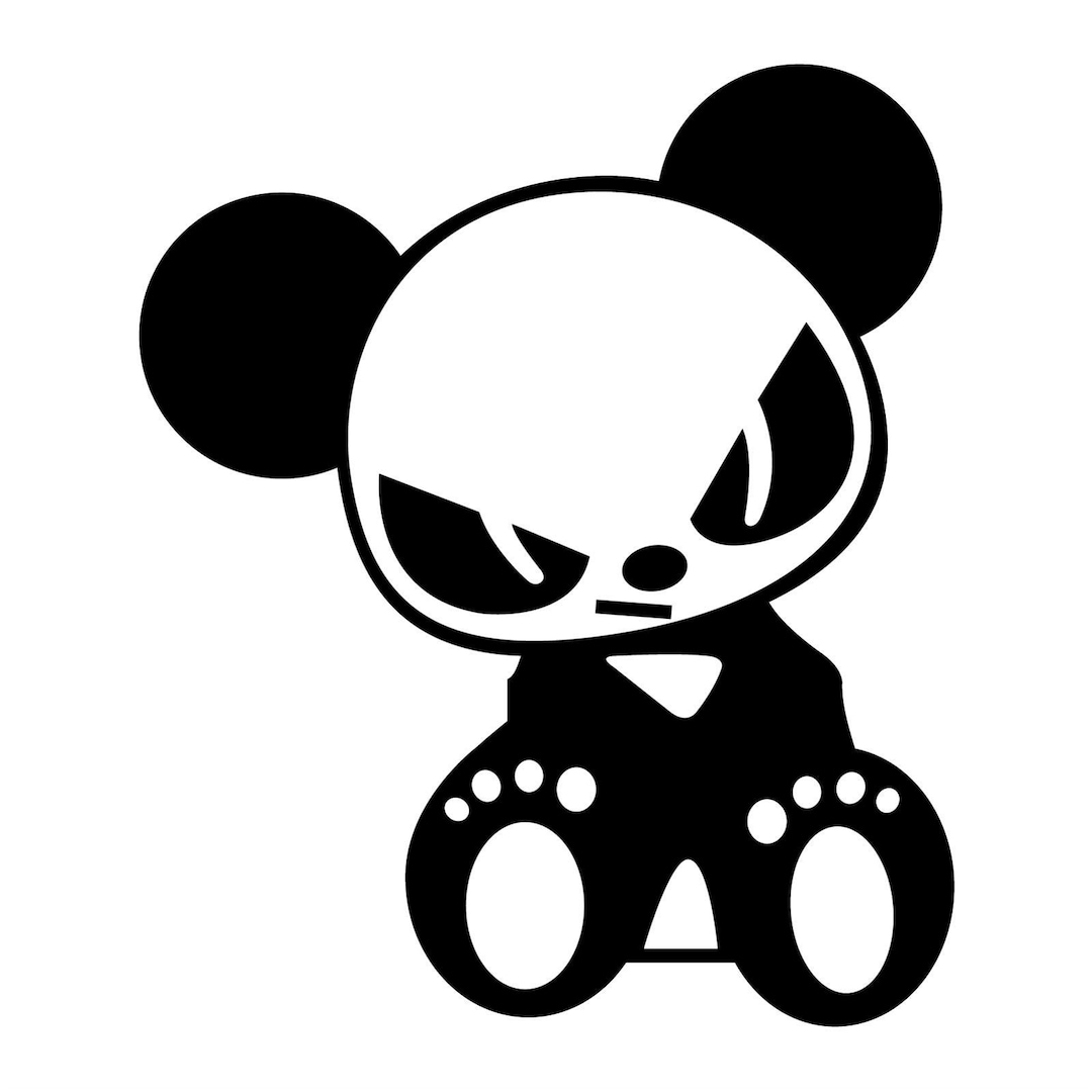Evil Panda Bear Kawaii Vinyl Decal Sticker - Etsy