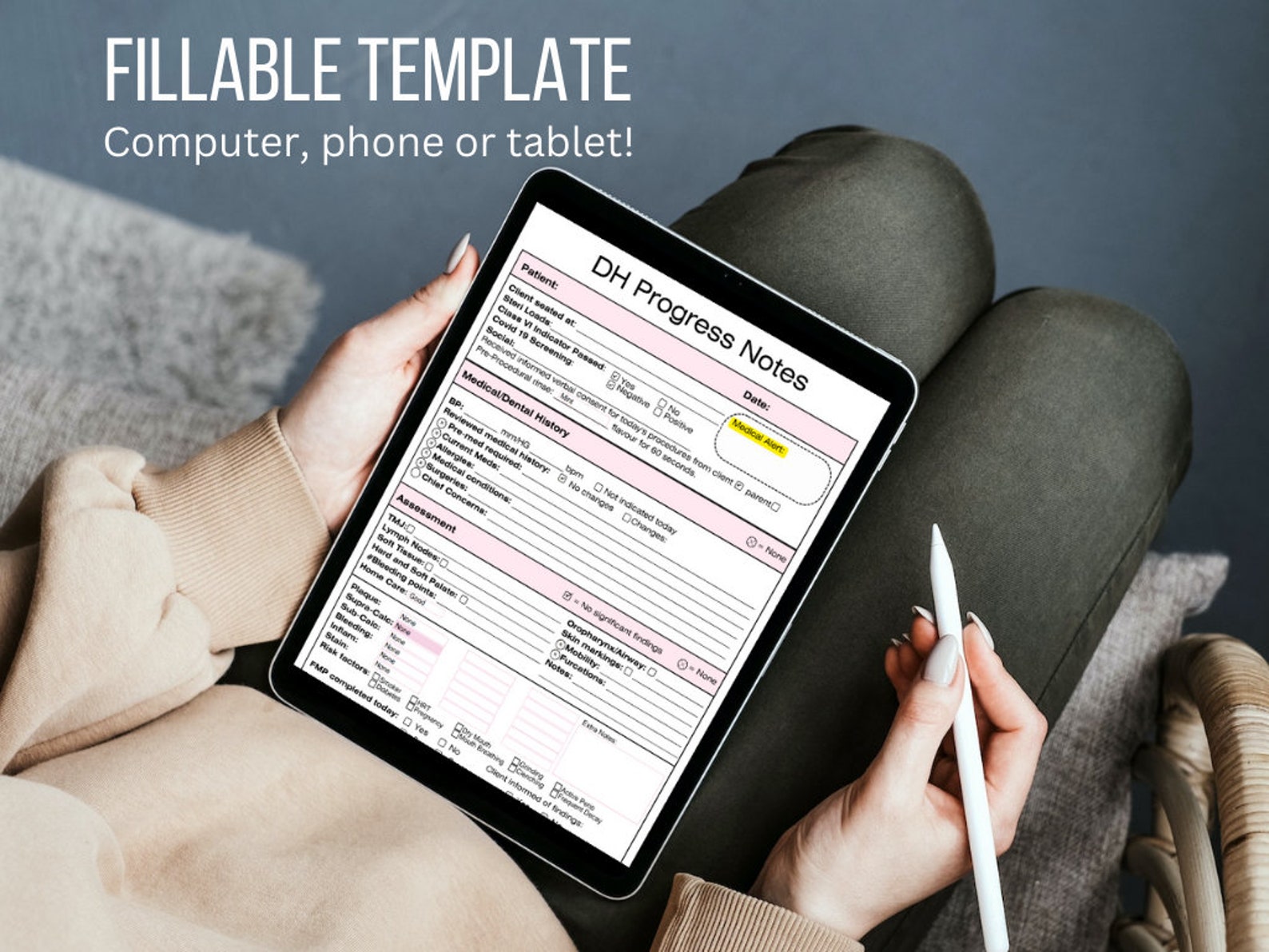 Dental Hygiene Pogress Note | Quick Note Taking With Dropdown Menus ...