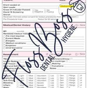 Dental Hygiene Pogress Note | Quick Note Taking With Dropdown Menus ...