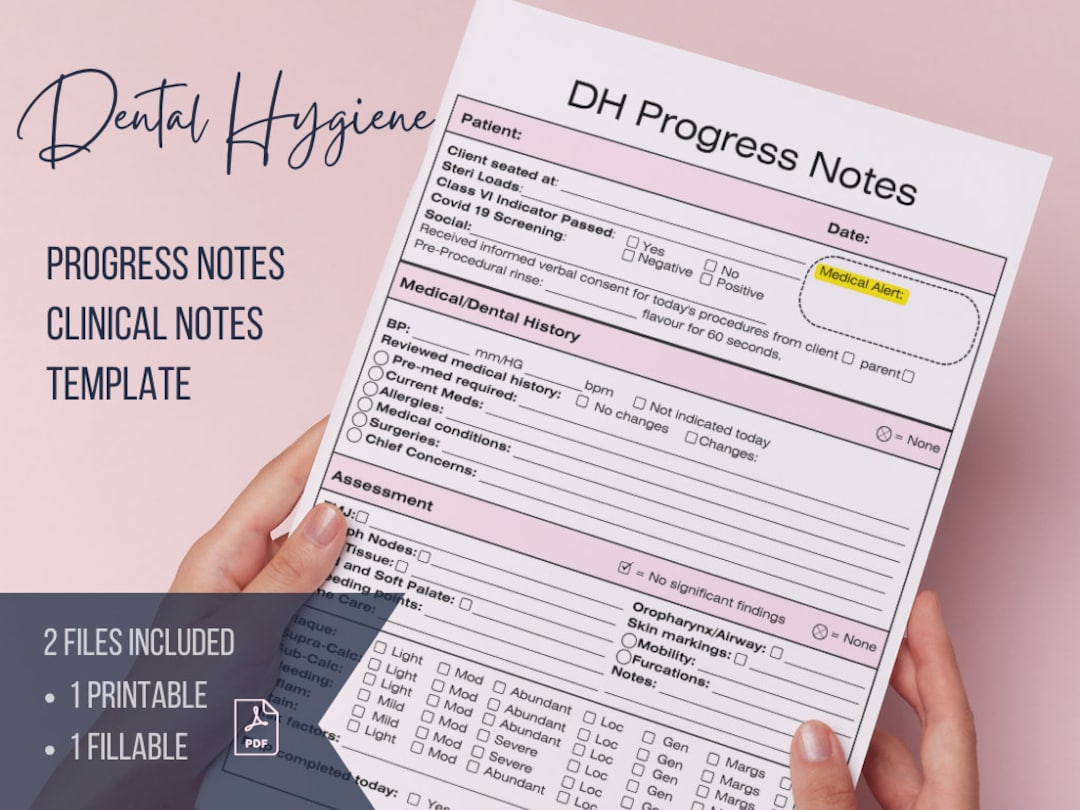 Dental Hygiene Pogress Note | Quick Note Taking With Dropdown Menus ...