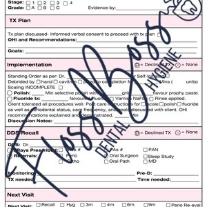 Dental Hygiene Pogress Note | Quick Note Taking With Dropdown Menus ...