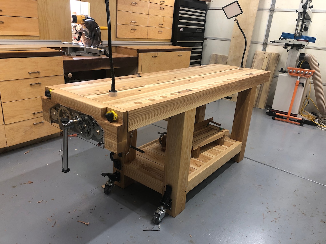 Plans for a Roubo Style Workbench With the Perfect Vise Setup | Etsy ...