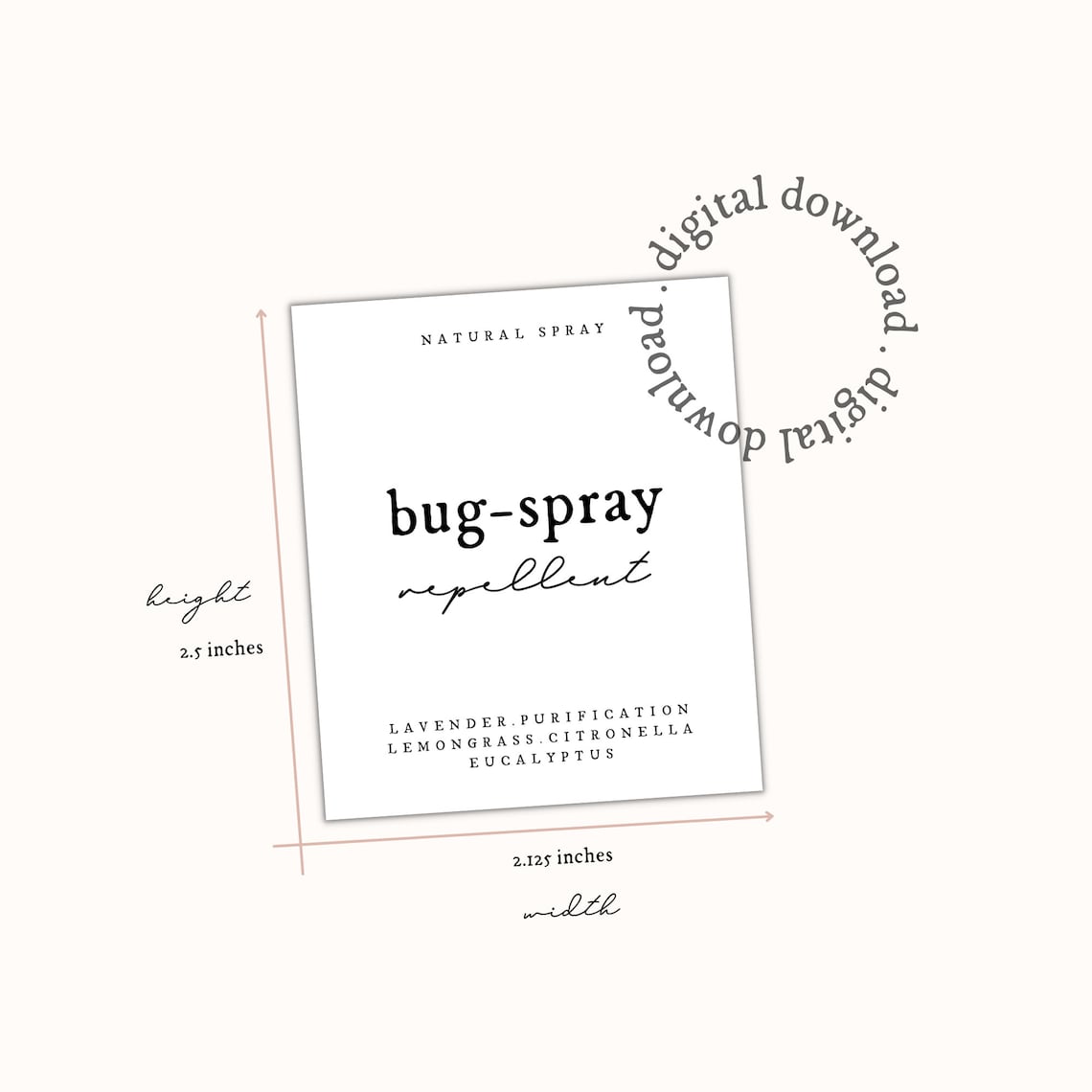 DIY Natural Bug Spray Label Digital Download - Etsy UK
