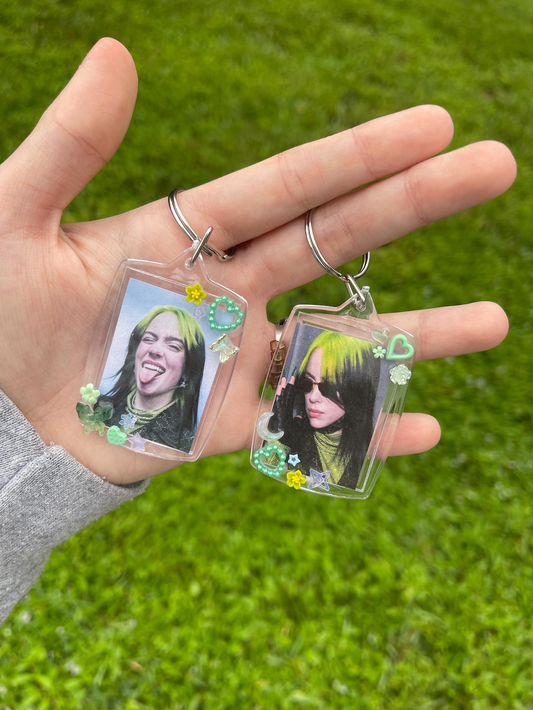Billie Eilish 2pc Decorated Photo Keychains - Etsy