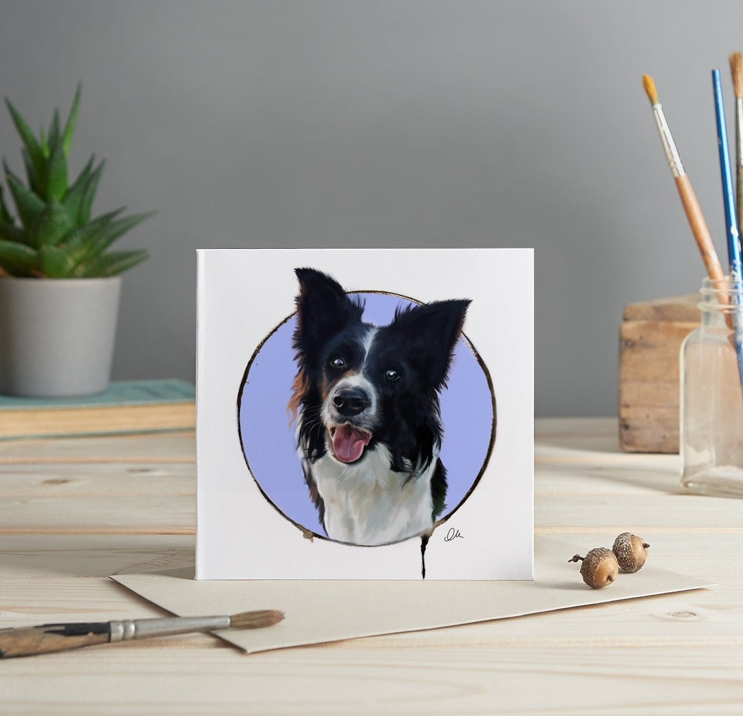 Border Collie Greeting Card - Etsy