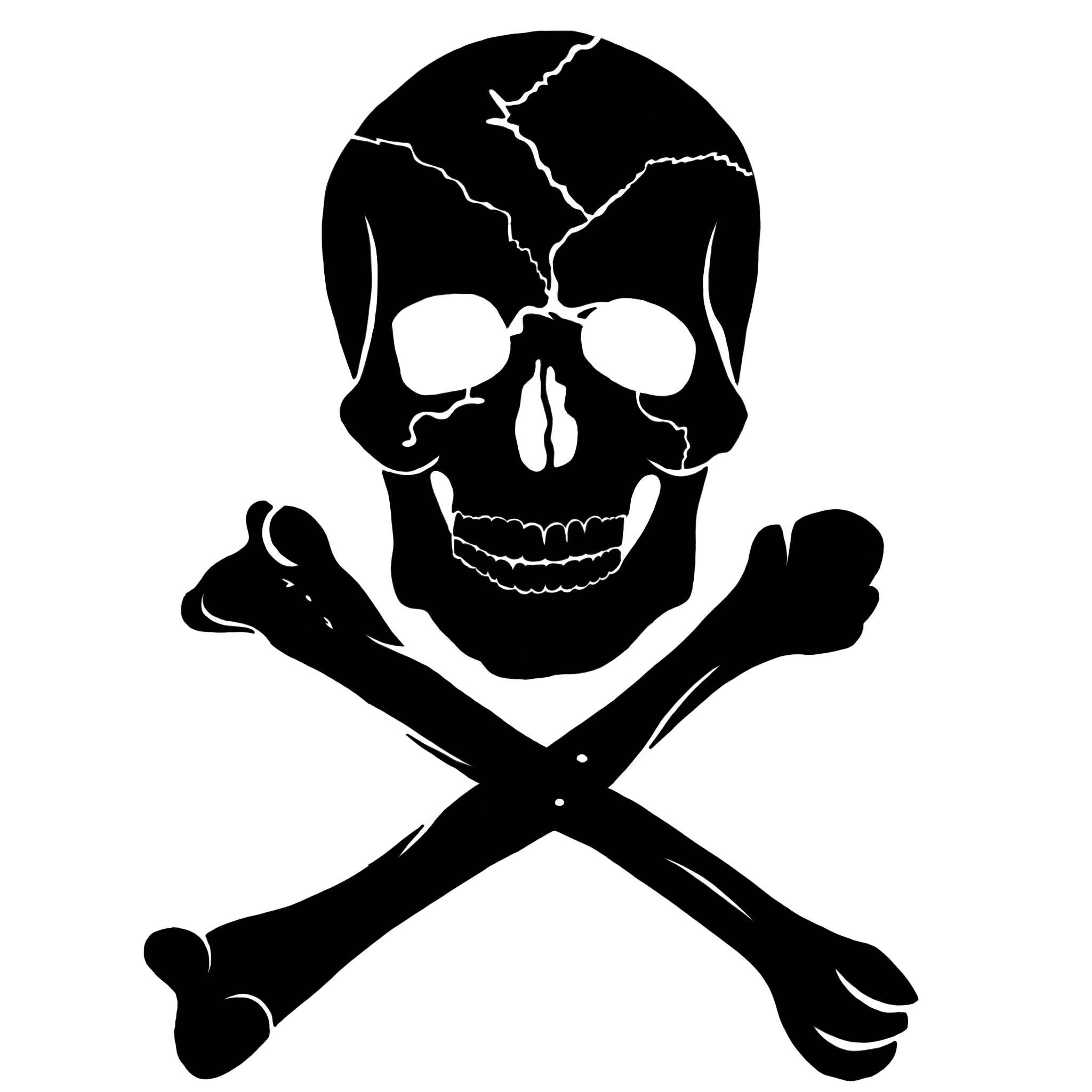 Skull and Crossbones Vinyl Decal sticker - Etsy