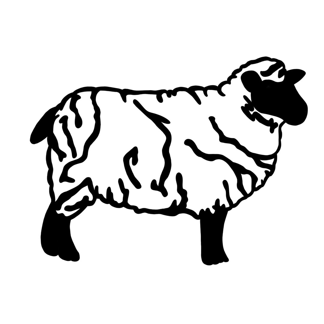 Sheep Vinyl Decal (sticker) - Etsy