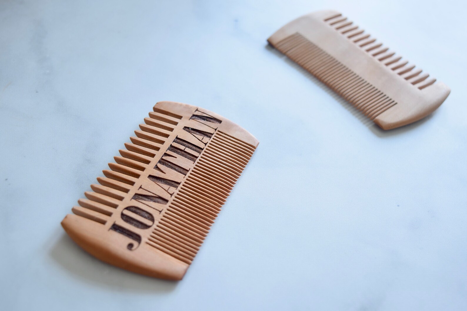 Double Sided Wooden Beard Comb Sandalwood Beard Comb | Etsy