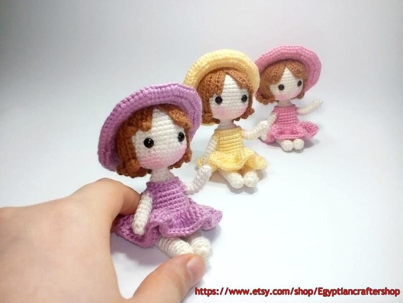 Little Crochet Doll Pattern Mini Doll Pattern DIY Amigurumi | Etsy