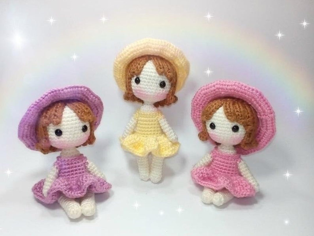 Little Crochet Doll Pattern Mini Doll Pattern DIY Amigurumi - Etsy