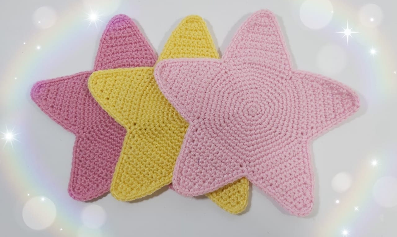 Crochet Star Applique Simple Crochet Star - Etsy