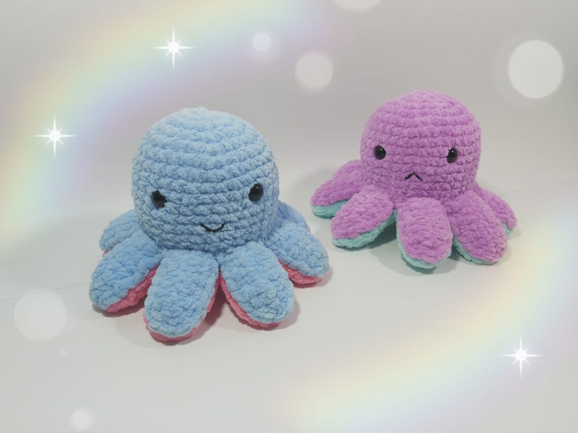 Crochet Reversible Octopus Pattern Amigurumi Mood Octopus | Etsy