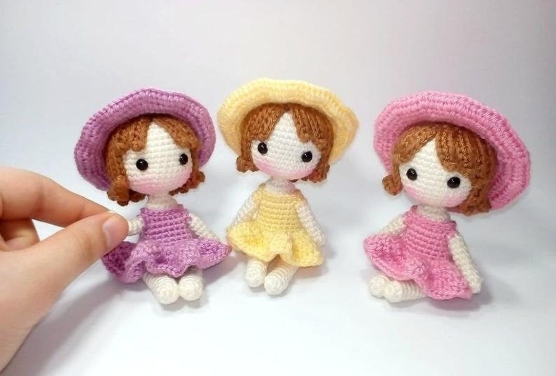 Little Crochet Doll Pattern Mini Doll Pattern DIY Amigurumi - Etsy