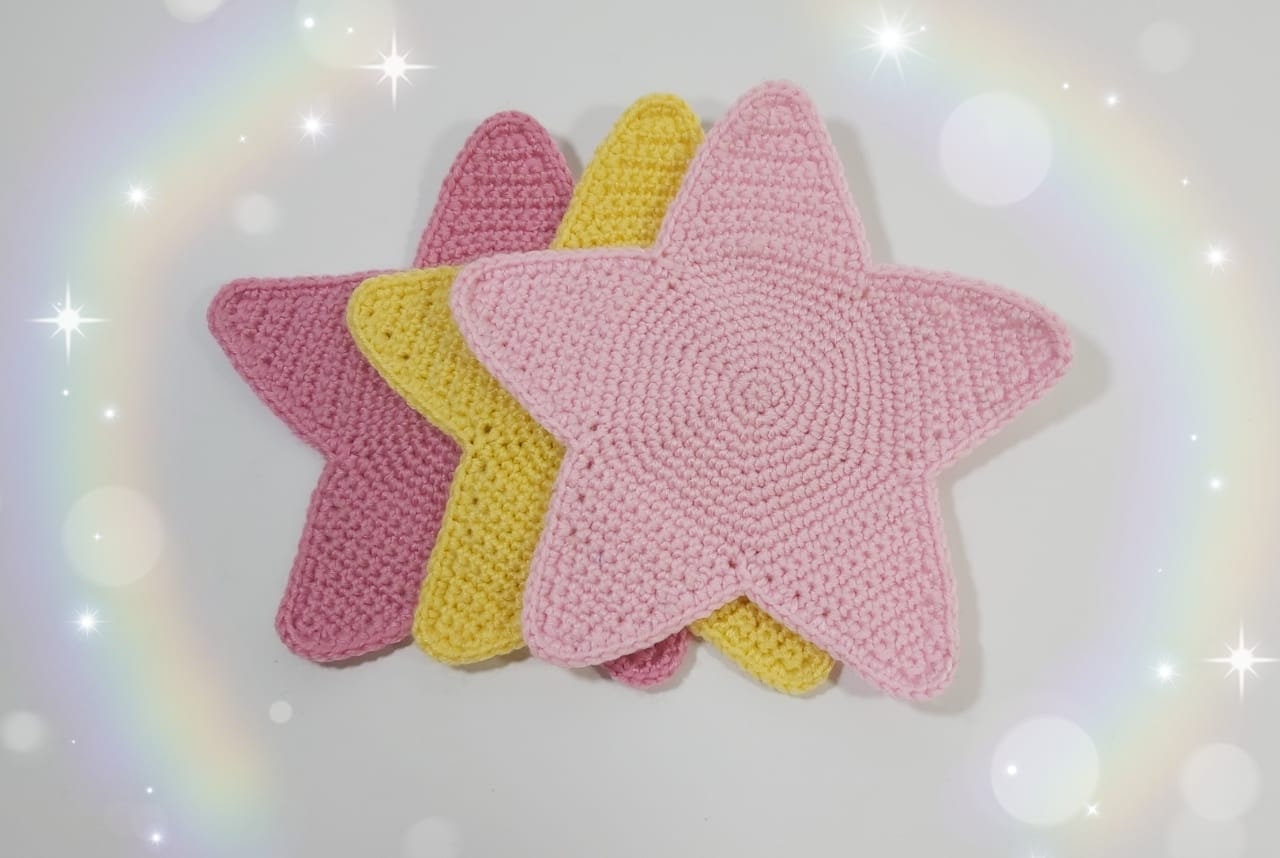 Crochet Star Applique Simple Crochet Star - Etsy