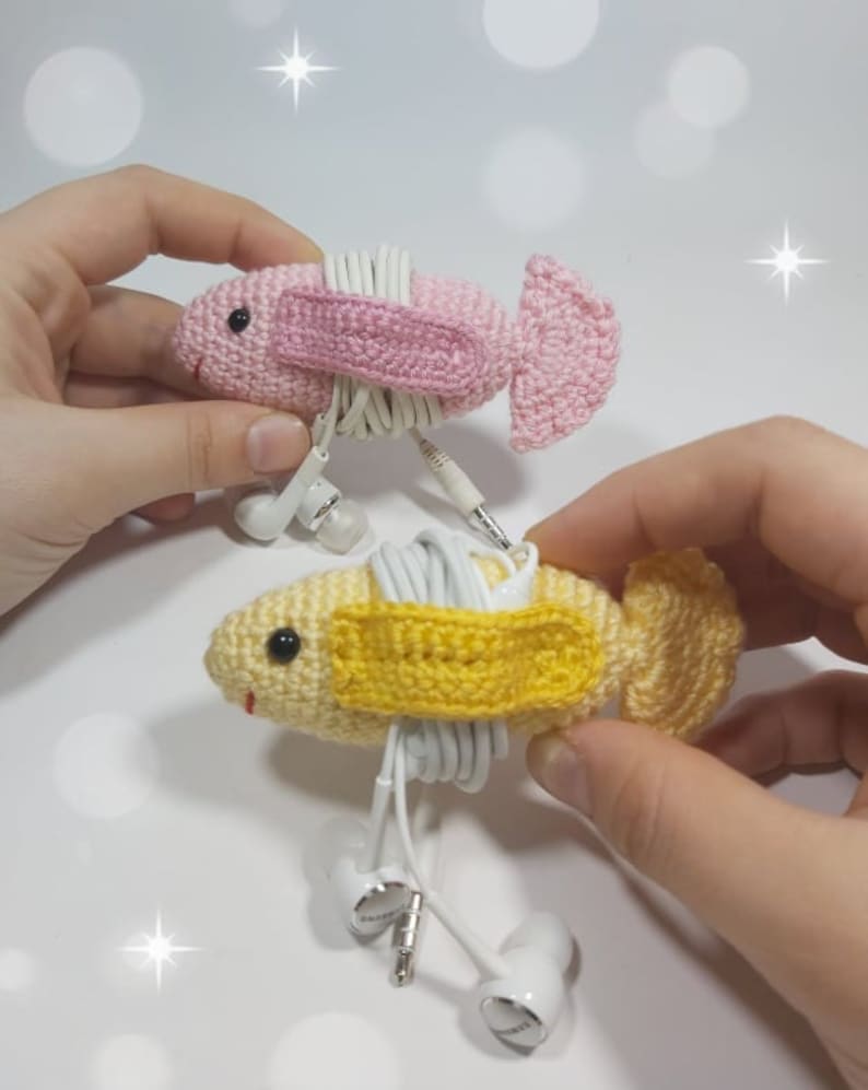 Amigurumi Fish Pattern Earphone Holder Crochet Fish Cord - Etsy