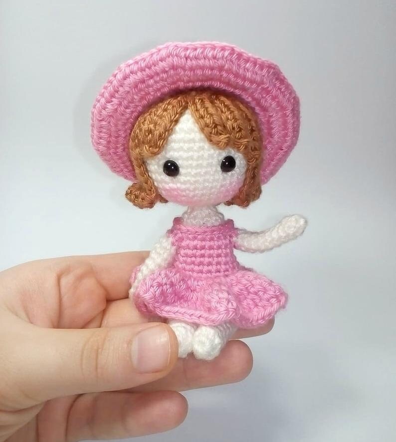 Little Crochet Doll Pattern Mini Doll Pattern DIY Amigurumi - Etsy