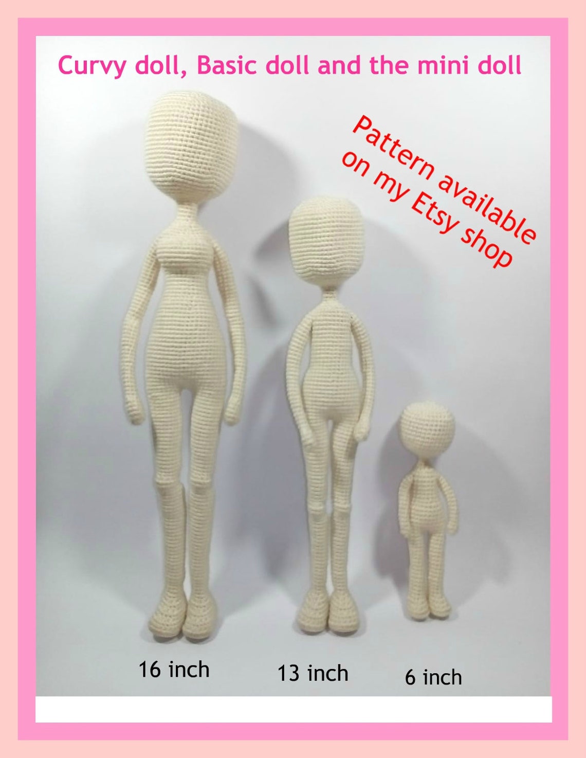 Crochet Basic Doll Body Pattern Amigurumi Doll Body Pattern | Etsy
