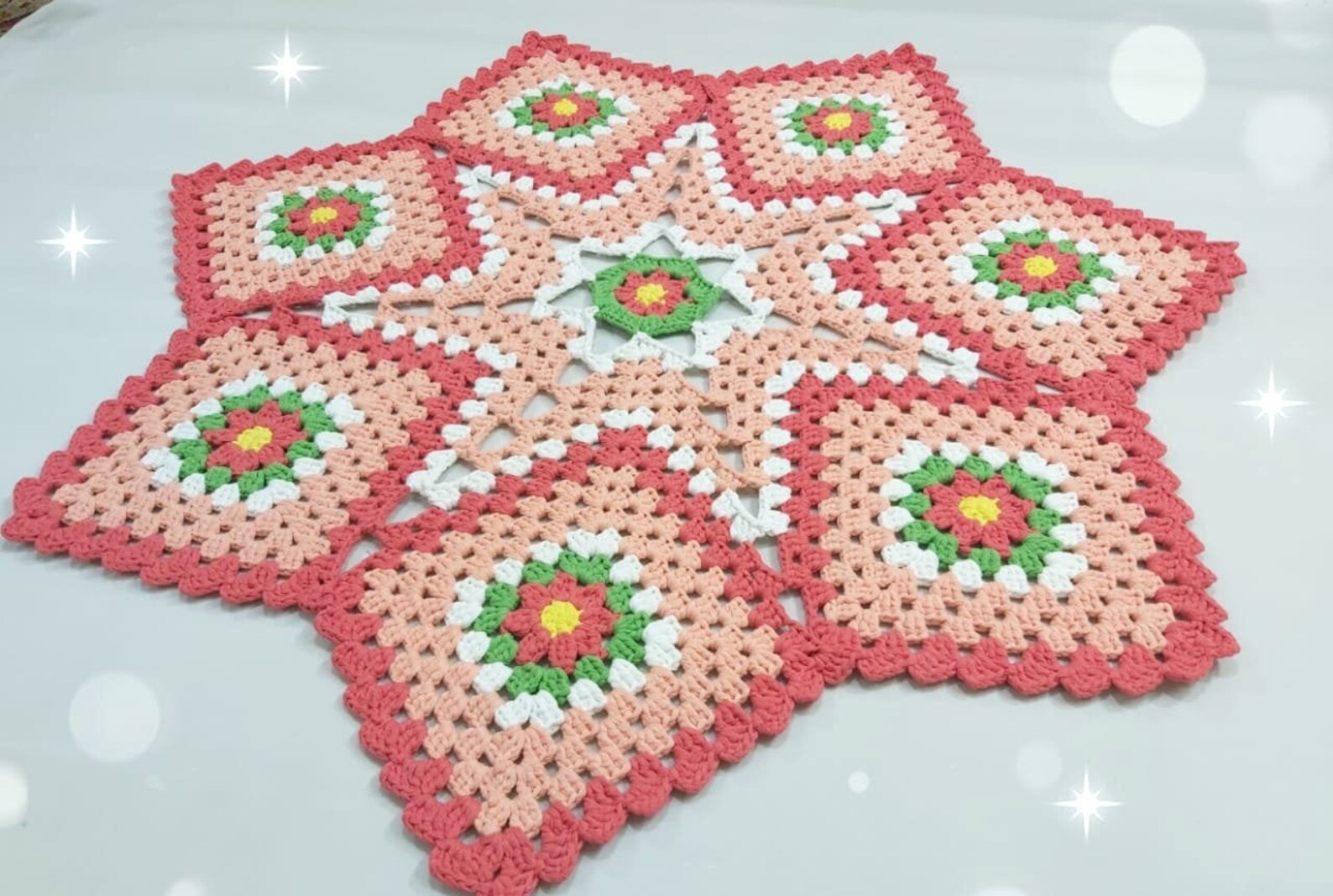 Crochet Floral Rug Pattern Doily Rug Pattern - Etsy