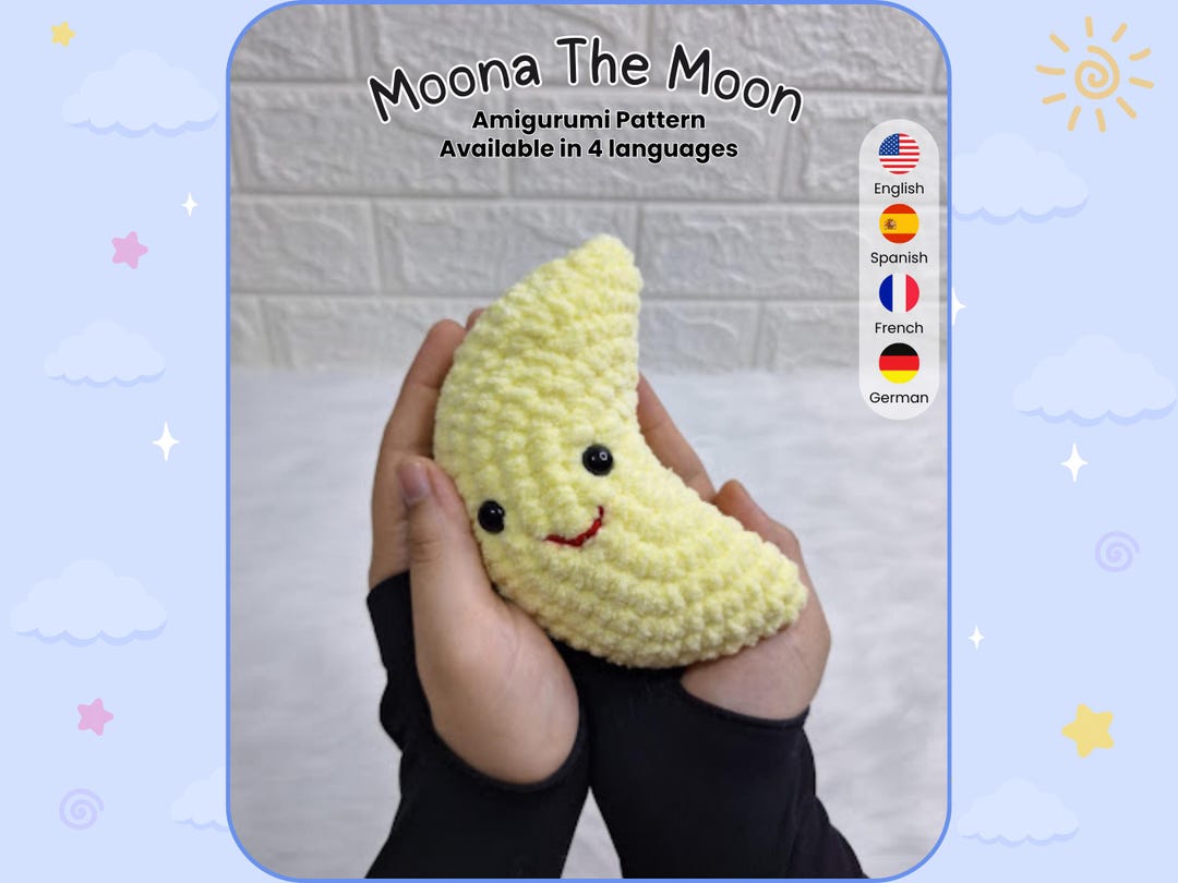 Motif Lune au crochet - Tutoriel Amigurumi Moona la Lune PDF - 4 ...