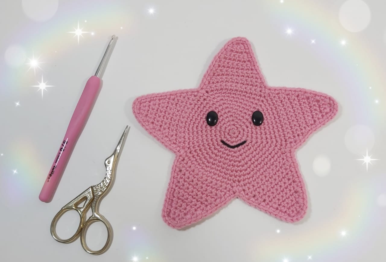Crochet Star Applique Simple Crochet Star - Etsy