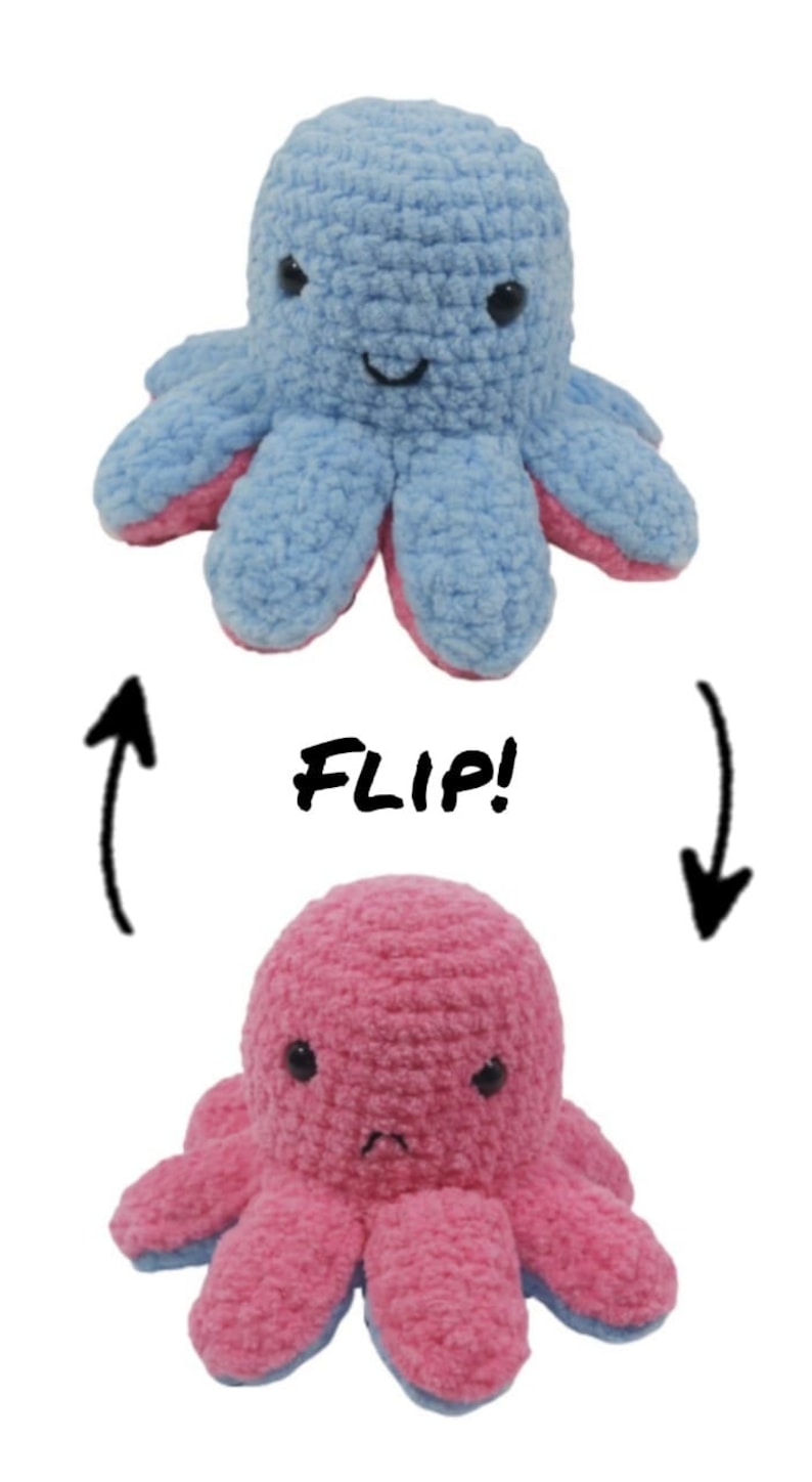 Crochet Reversible Octopus Pattern Amigurumi Mood Octopus | Etsy