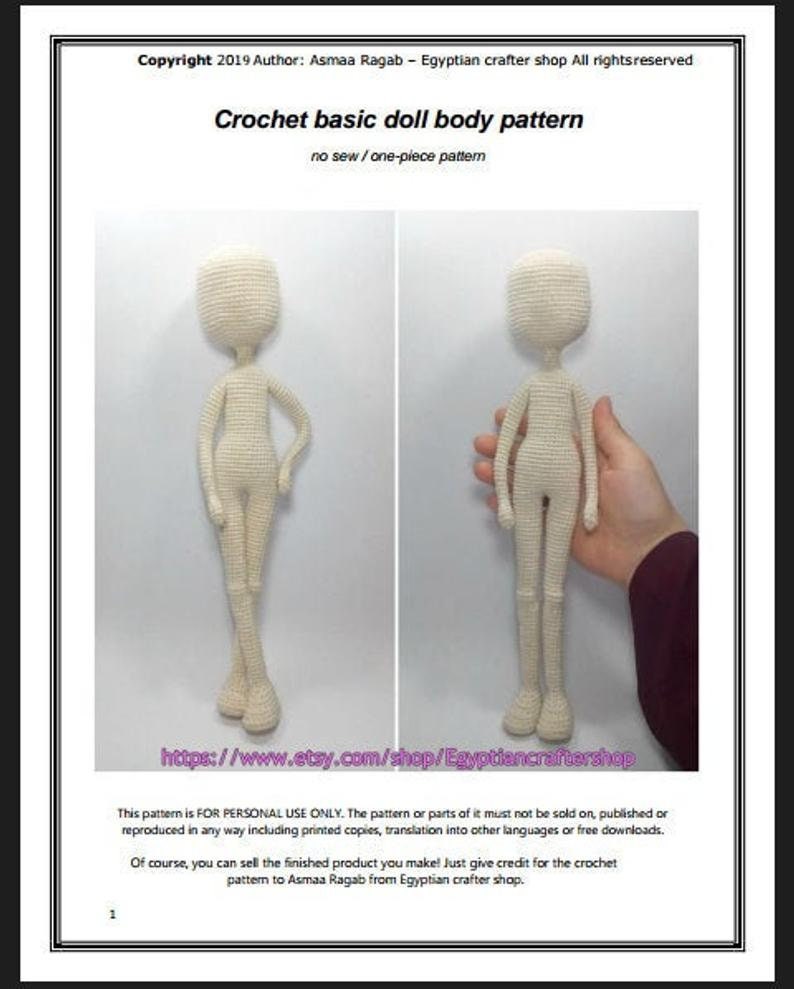 Crochet Doll Body Bundle 3in1 mini Basic Curvy Amigurumi - Etsy