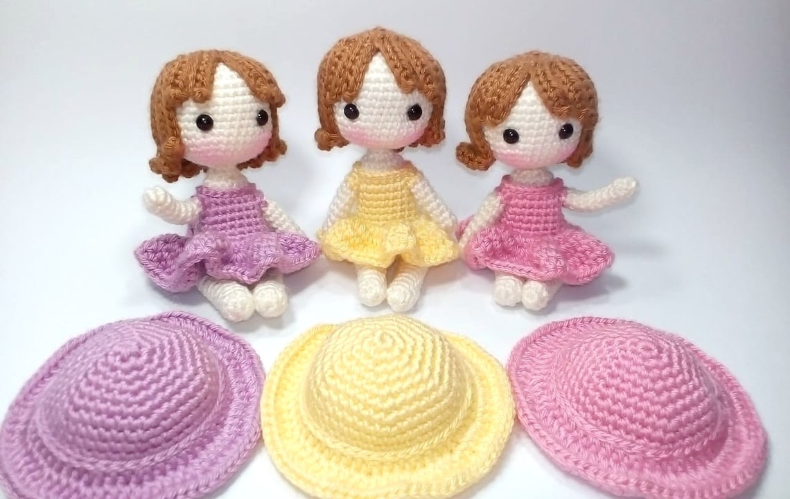 Little Crochet Doll Pattern Mini Doll Pattern DIY Amigurumi - Etsy