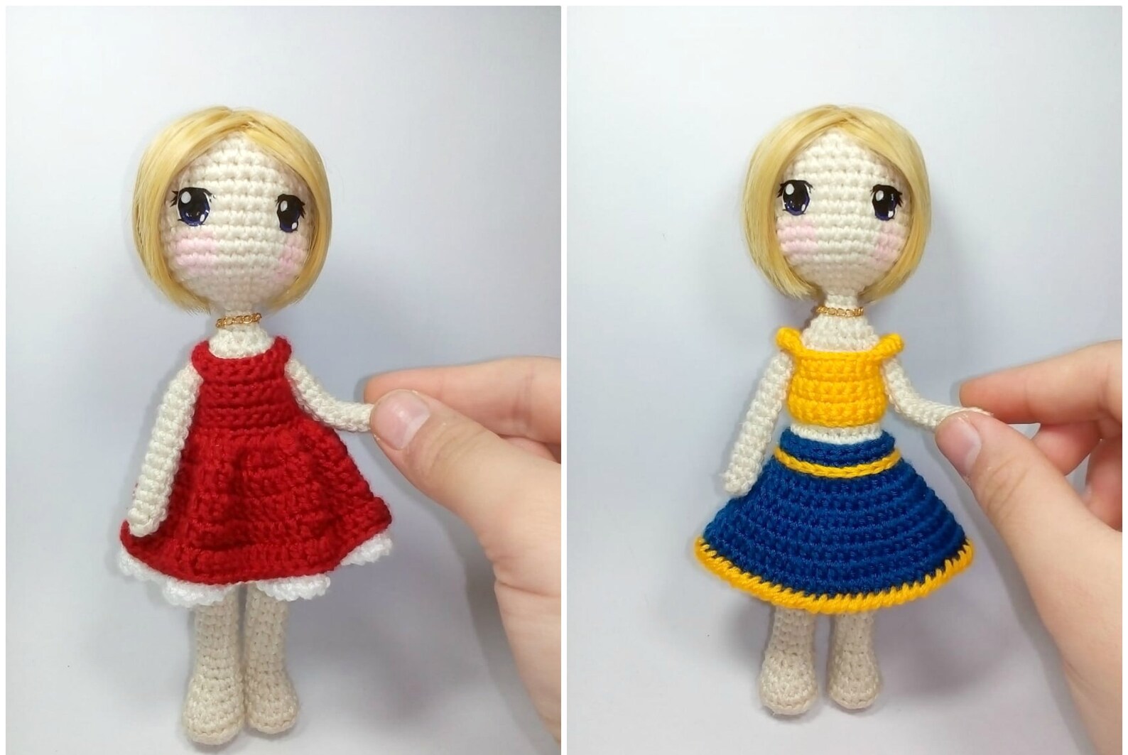 Little Crochet Doll Pattern Mini Doll Pattern Dress up Doll - Etsy